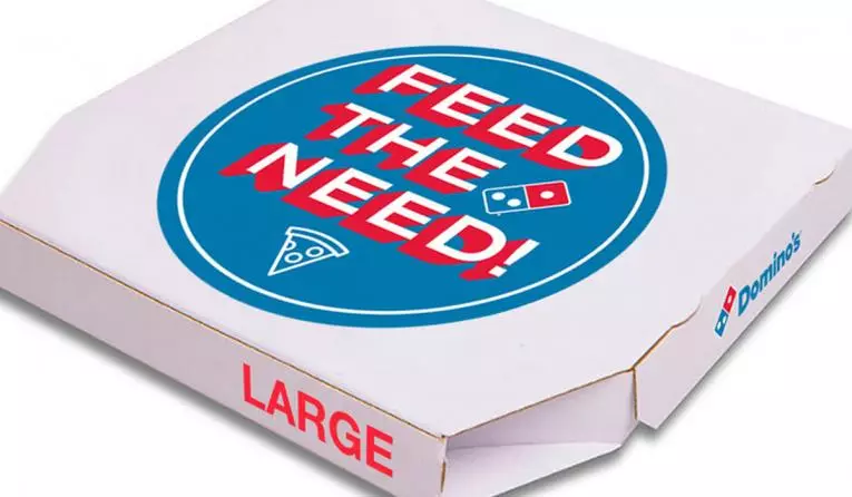 Domino's Feed the Need Pizza Box.