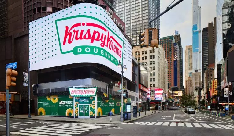 O buque insignia de Times Square de Krispy Kreme abrirá o 15 de setembro