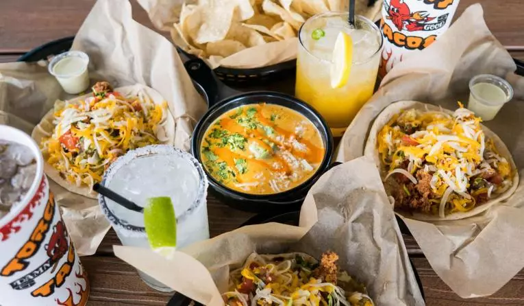 Torchy's Tacos jedlo.
