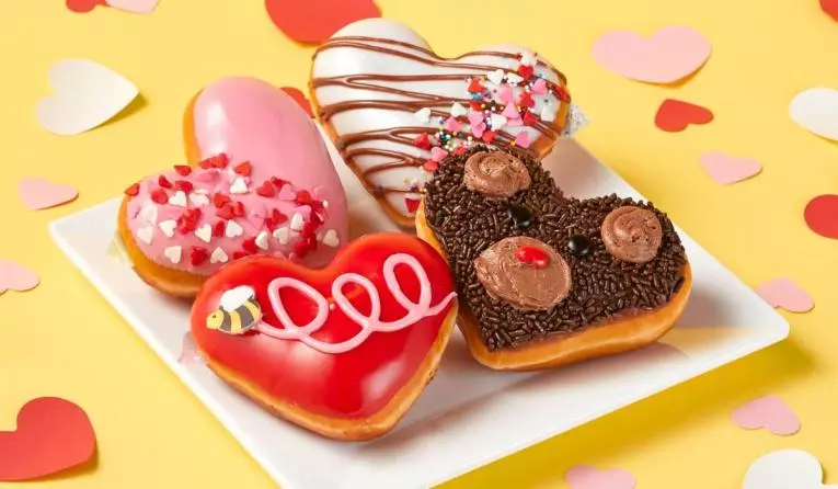 Krispy Kreme Valentynsdag versameling.