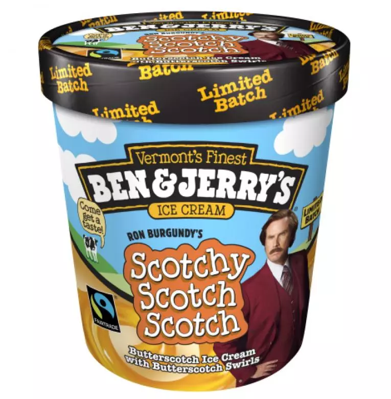 Ben & Jerry’s Jniedi Ron Burgundy–Togħma Ispirata 13941_1