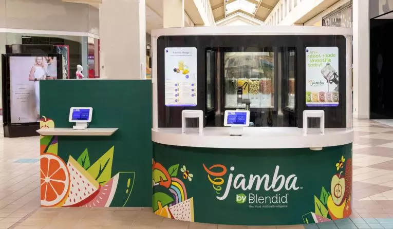 Jamba robot kiosk met Blendid.