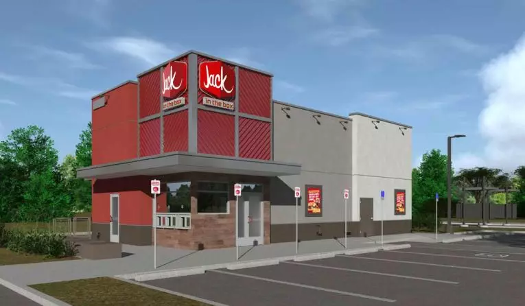 Jack in the Box drive-thru only render