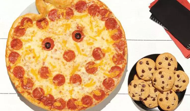 Papa Murphy's Jack-O-Lantern pizza.