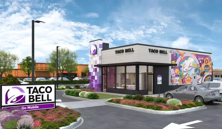 Taco Bell drive-thru mockup.