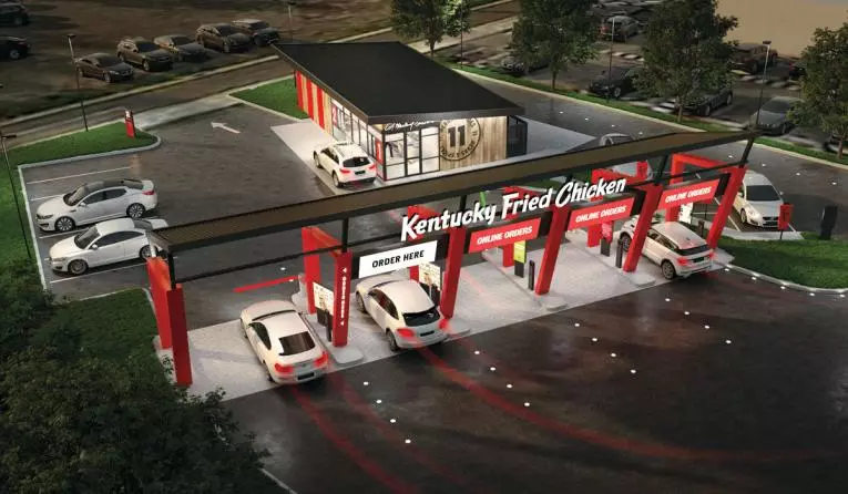 Desain konsep untuk KFC drive-thru