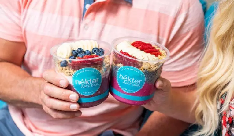 Nékter Juice Bar Layered Lifestyle Bowls.