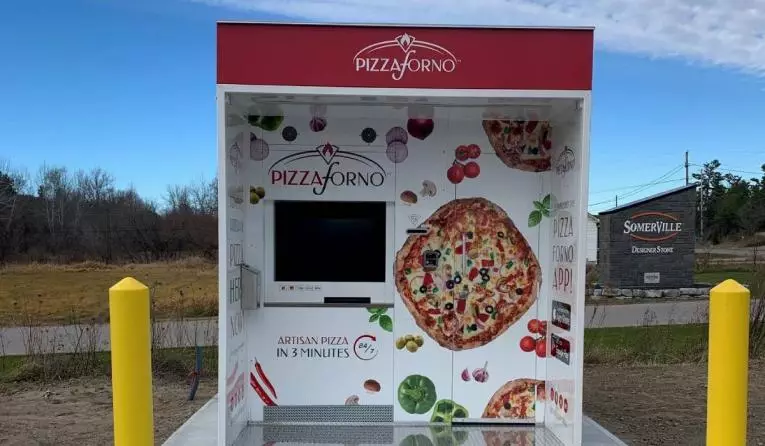 PizzaForno kiosk.