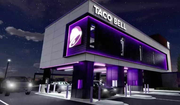 Taco Bell Defy bwyty oncept.