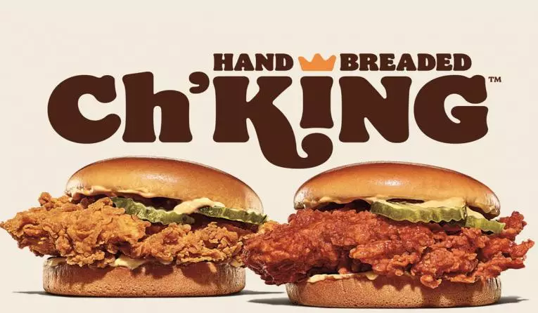 Sanwich Ch'King Newydd Burger King